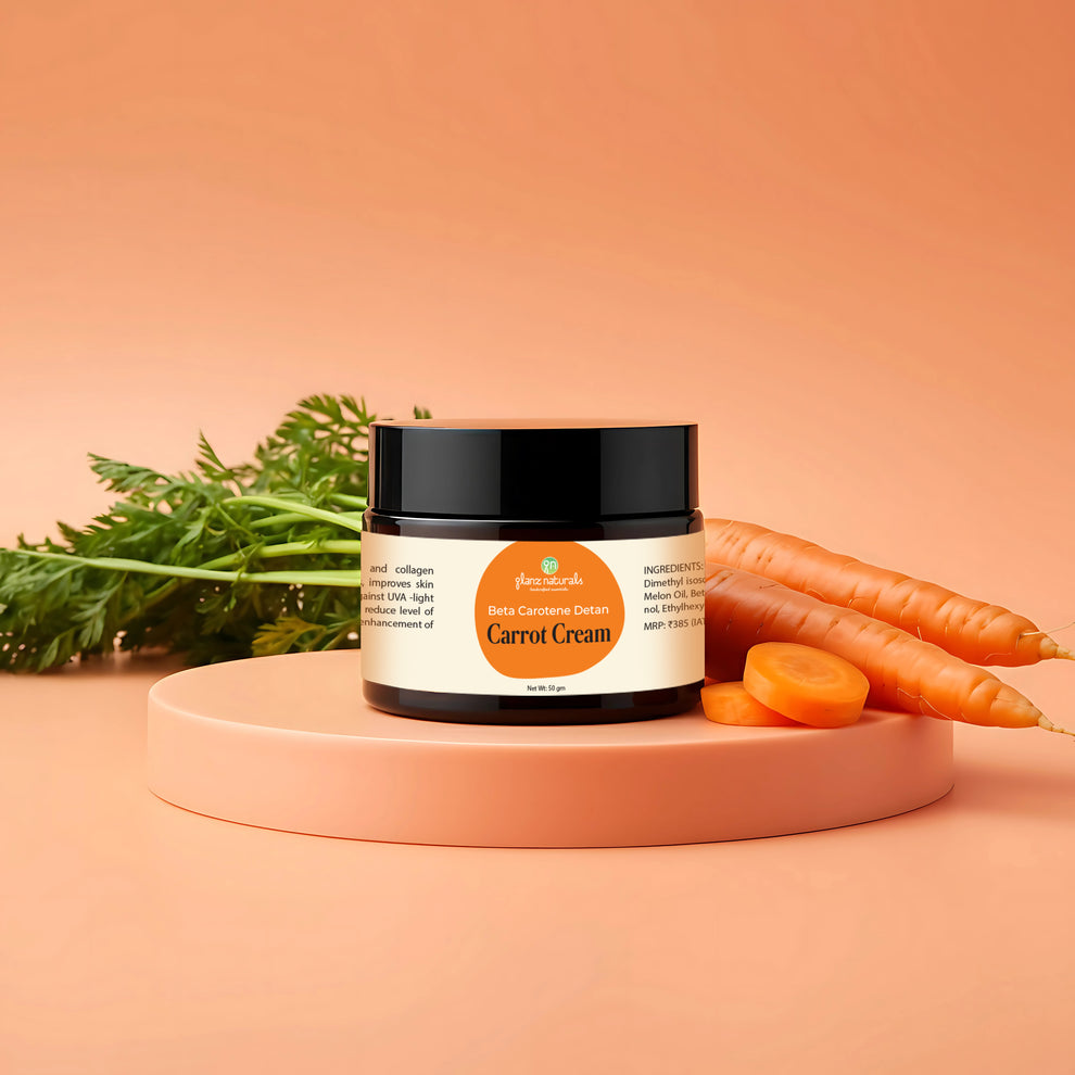 Beta carotene detan carrot face cream - 50 gm – Glanz Naturals